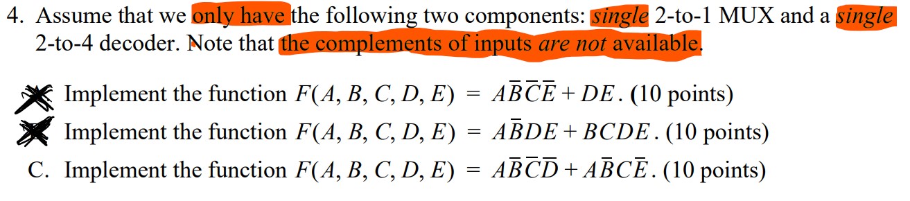Solved Assume that we only have the following two | Chegg.com