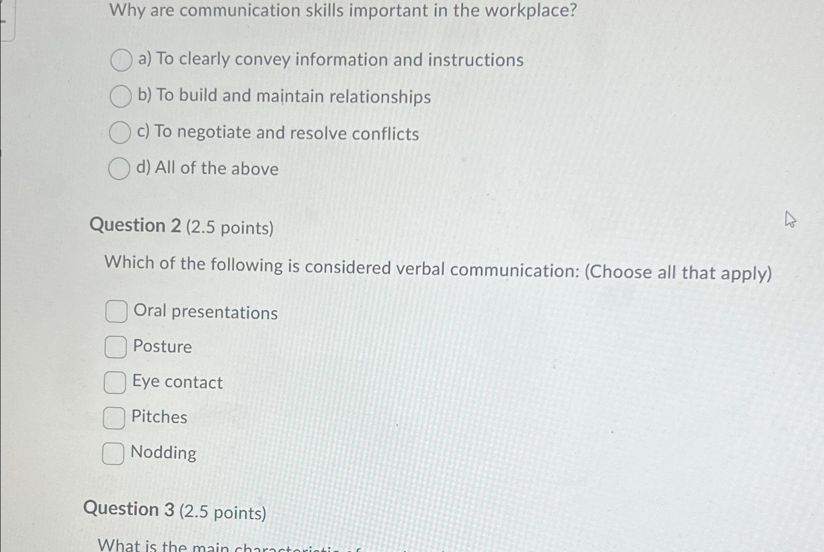 Solved Why are communication skills important in the | Chegg.com