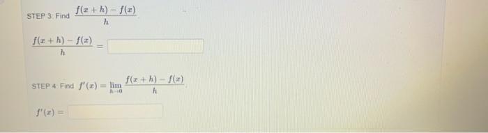 Solved (6 points) Let f(x)=5x−6x2. We will find f′(x) using | Chegg.com