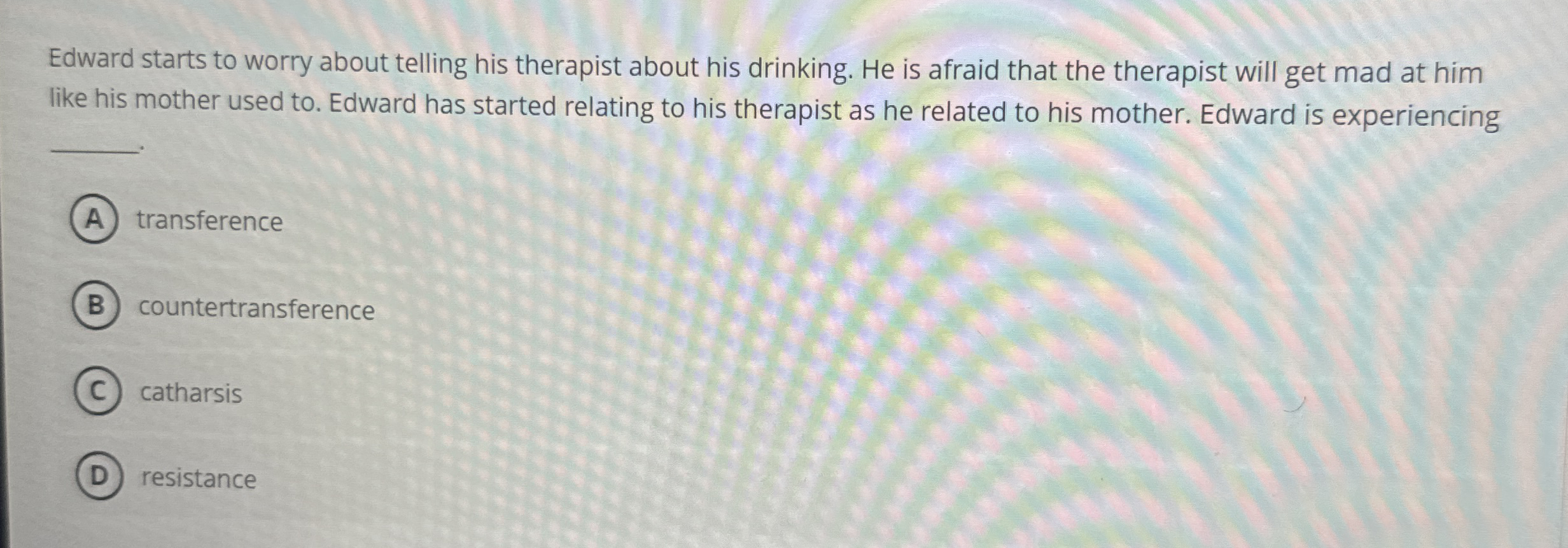 Solved Edward starts to worry about telling his therapist | Chegg.com