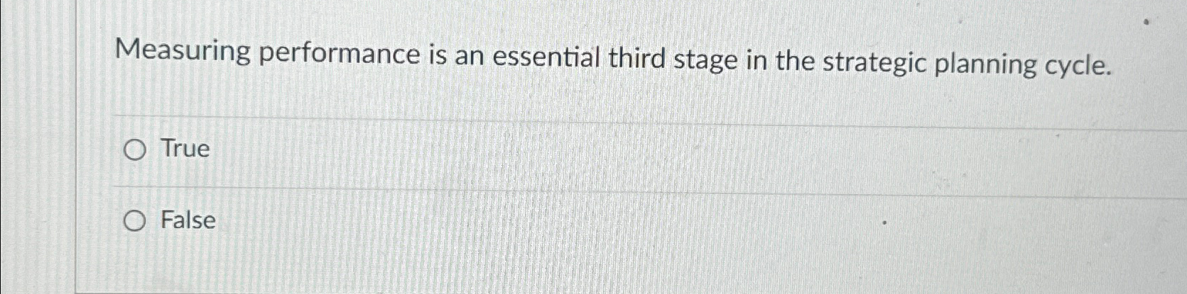 Solved Measuring performance is an essential third stage in | Chegg.com