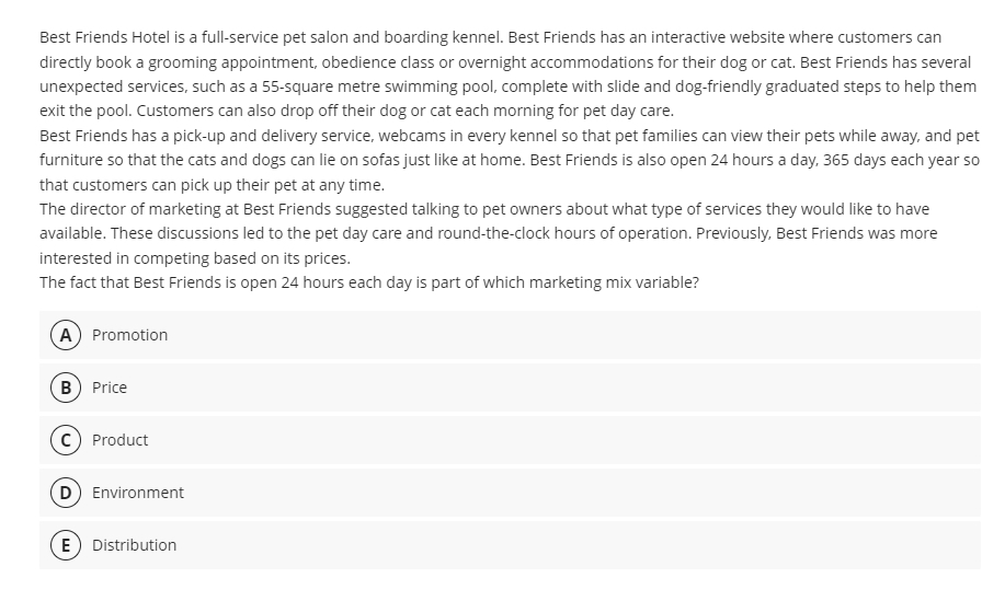 Solved Best Friends Hotel is a full-service pet salon and | Chegg.com