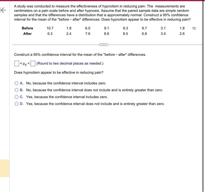 Solved A study was conducted to measure the effectiveness of | Chegg.com