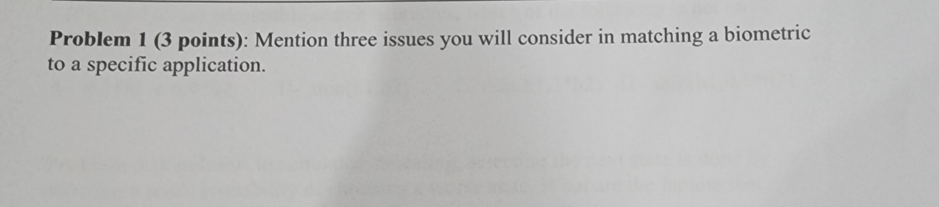 Solved Problem 1 (3 ﻿points): Mention three issues you will | Chegg.com