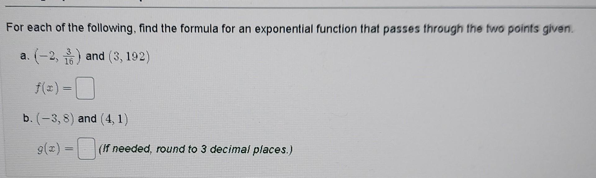 Solved For each of the following, find the formula for an | Chegg.com