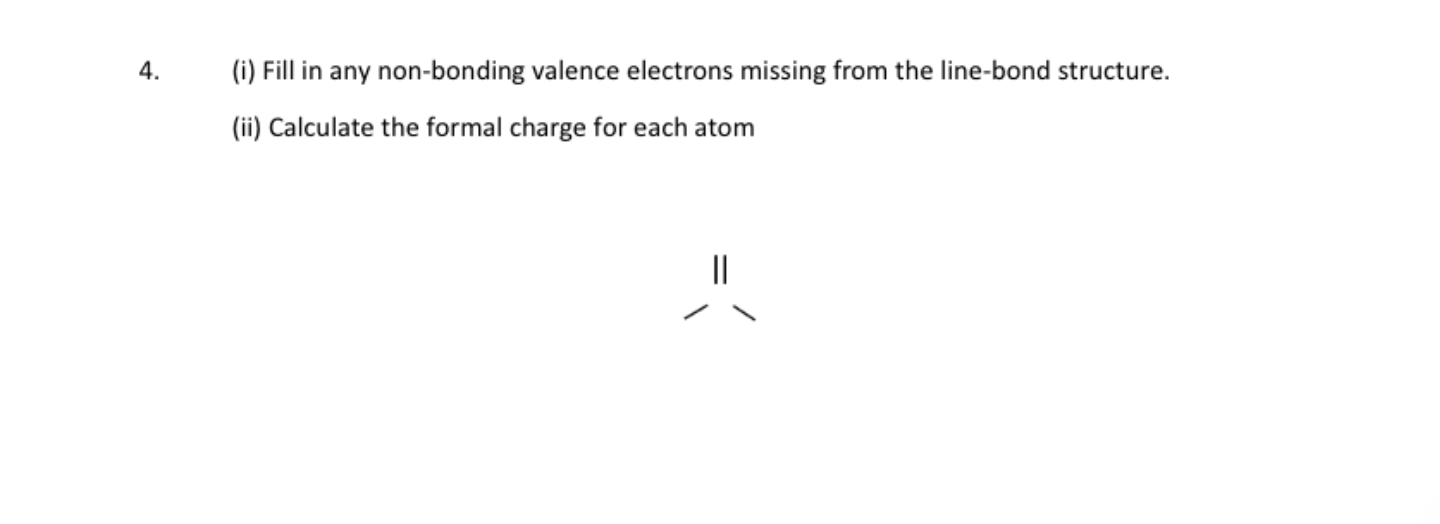 Solved (i) ﻿Fill in any non-bonding valence electrons | Chegg.com