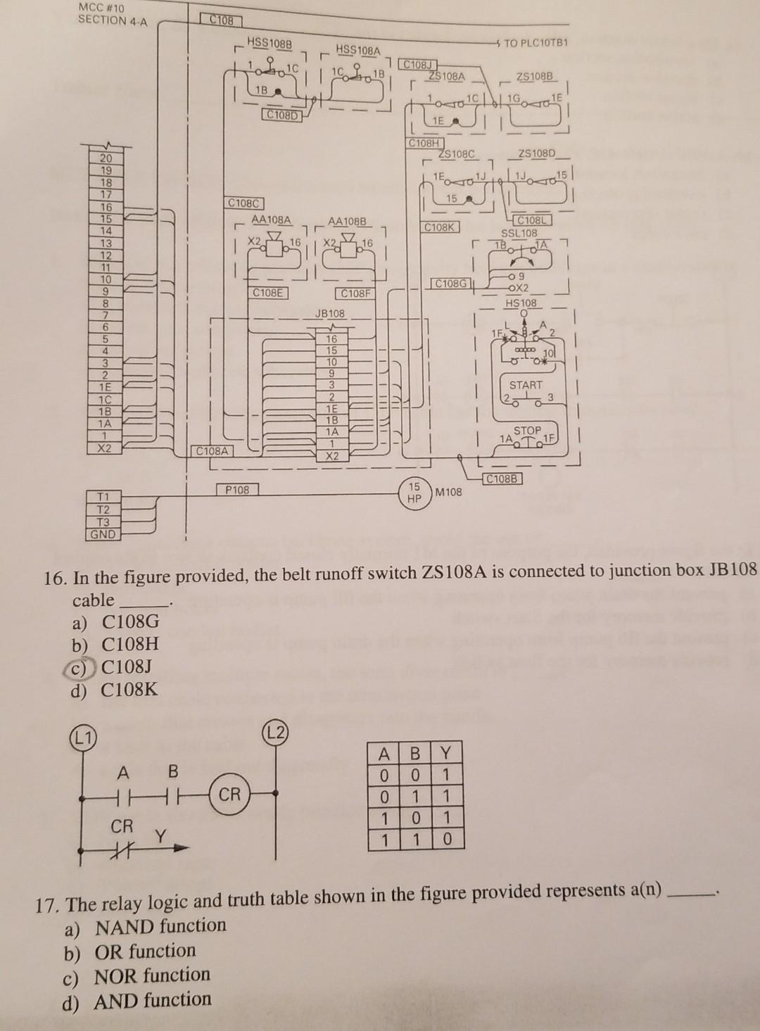 Solved 16. In the figure provided, the belt runoff switch | Chegg.com