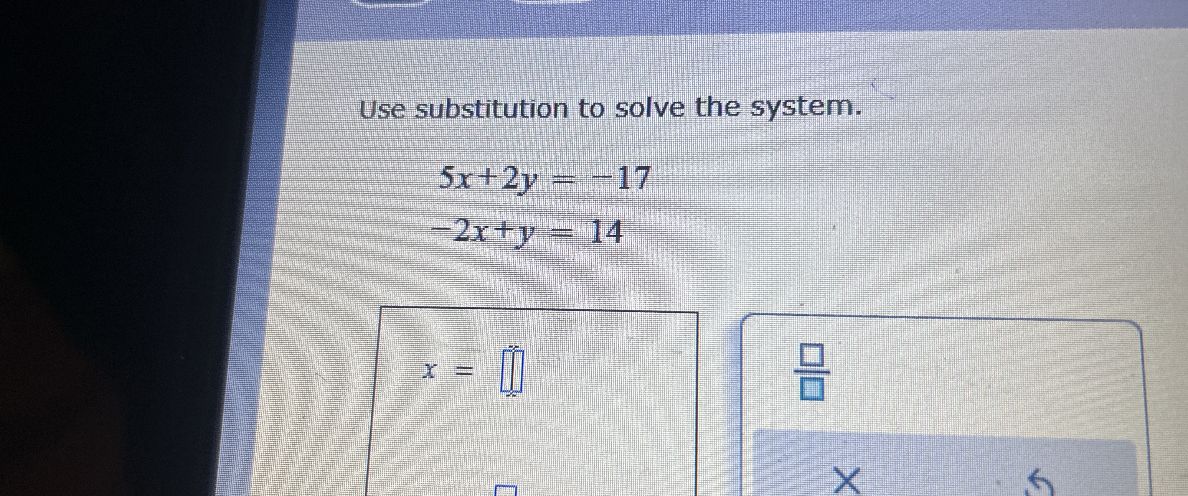 Solved Use substitution to solve the | Chegg.com