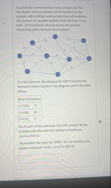 Solved A university is constructing a new campus and the | Chegg.com