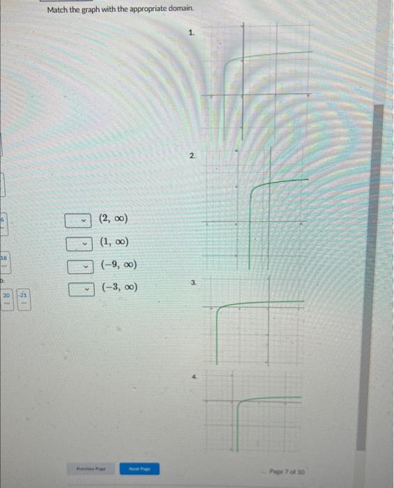 Solved Match the graph with the appropriate domain. | Chegg.com