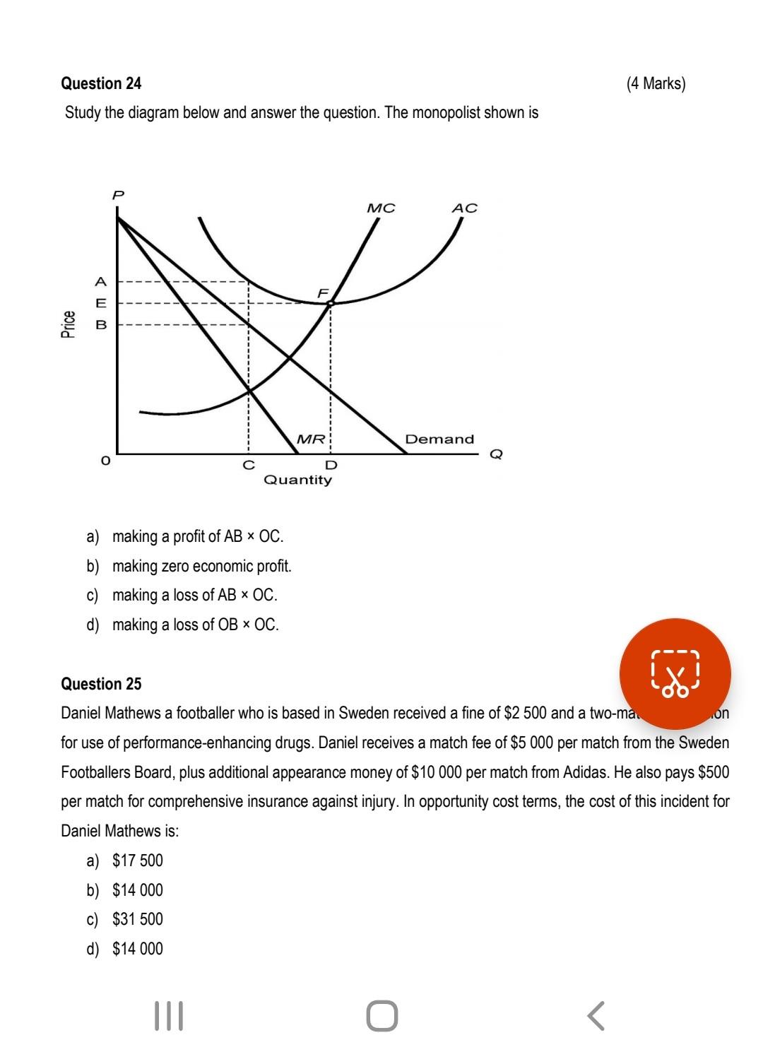 Solved Question 21 (4 Marks) Professor Moodley was an | Chegg.com Solved Question 21 (4 Marks) Professor Moodley was an | Chegg.com