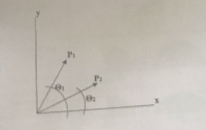 Solved obtain the vector product P1 X P2 and the scalar | Chegg.com