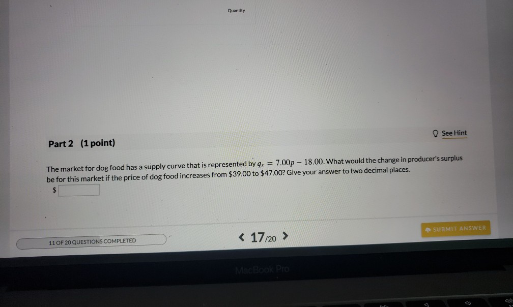 Solved Use the straight-line tool to graph the supply curve | Chegg.com