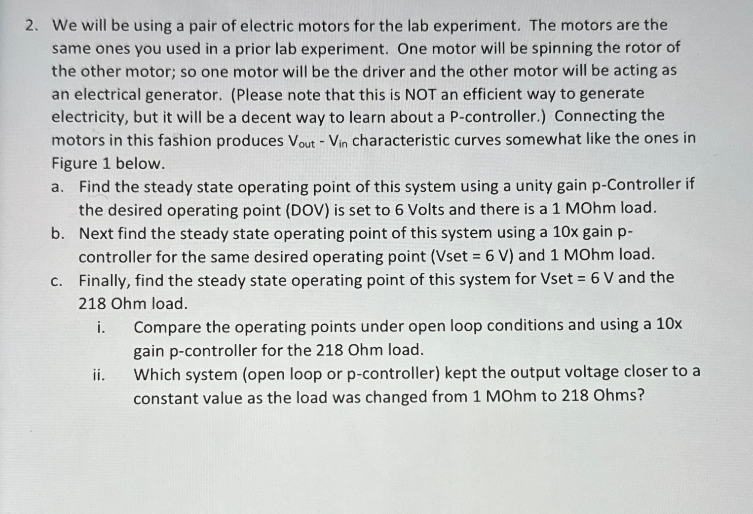 Solved We will be using a pair of electric motors for the | Chegg.com