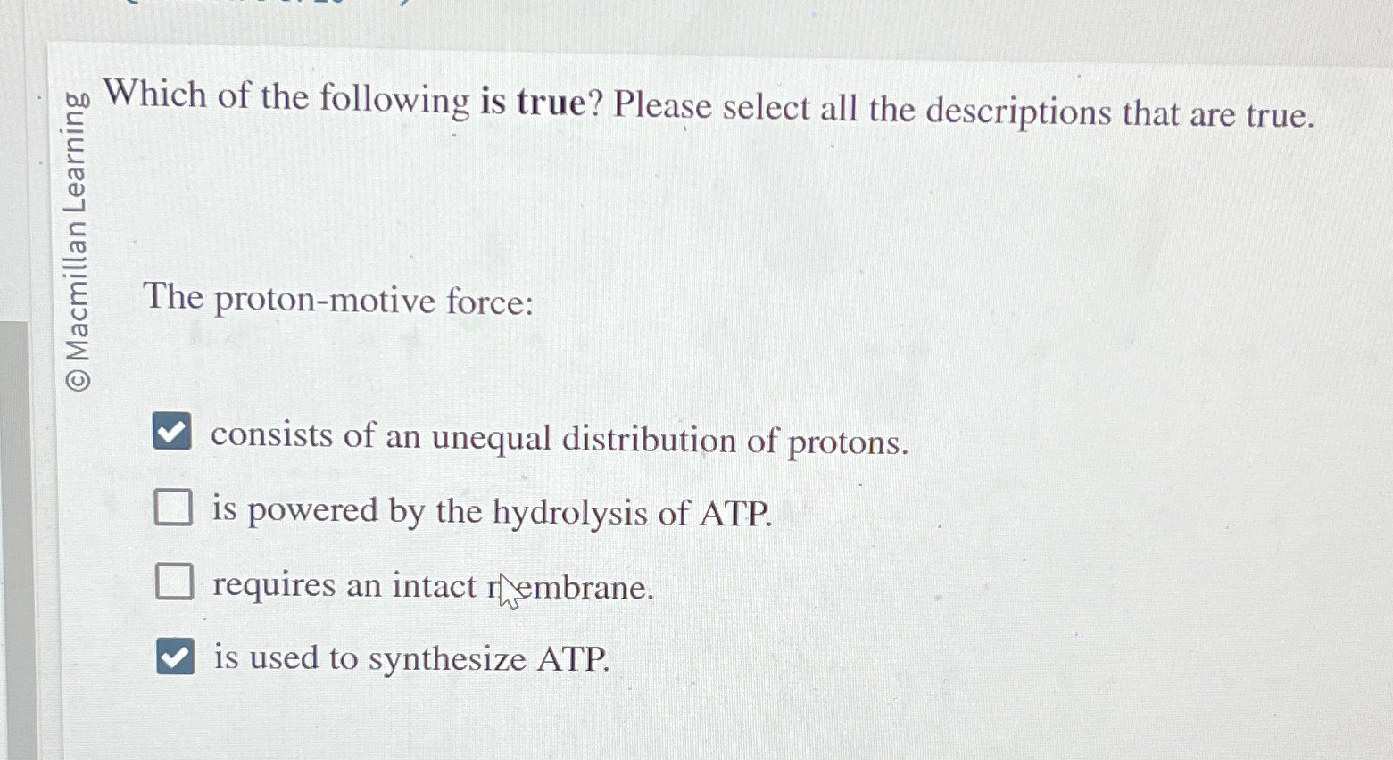 Solved Which of the following is true? Please select all the | Chegg.com