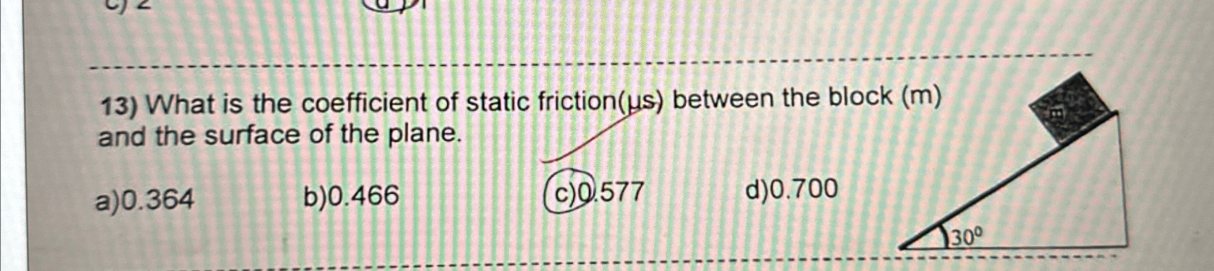 Solved What is the coefficient of static friction( μs ) | Chegg.com