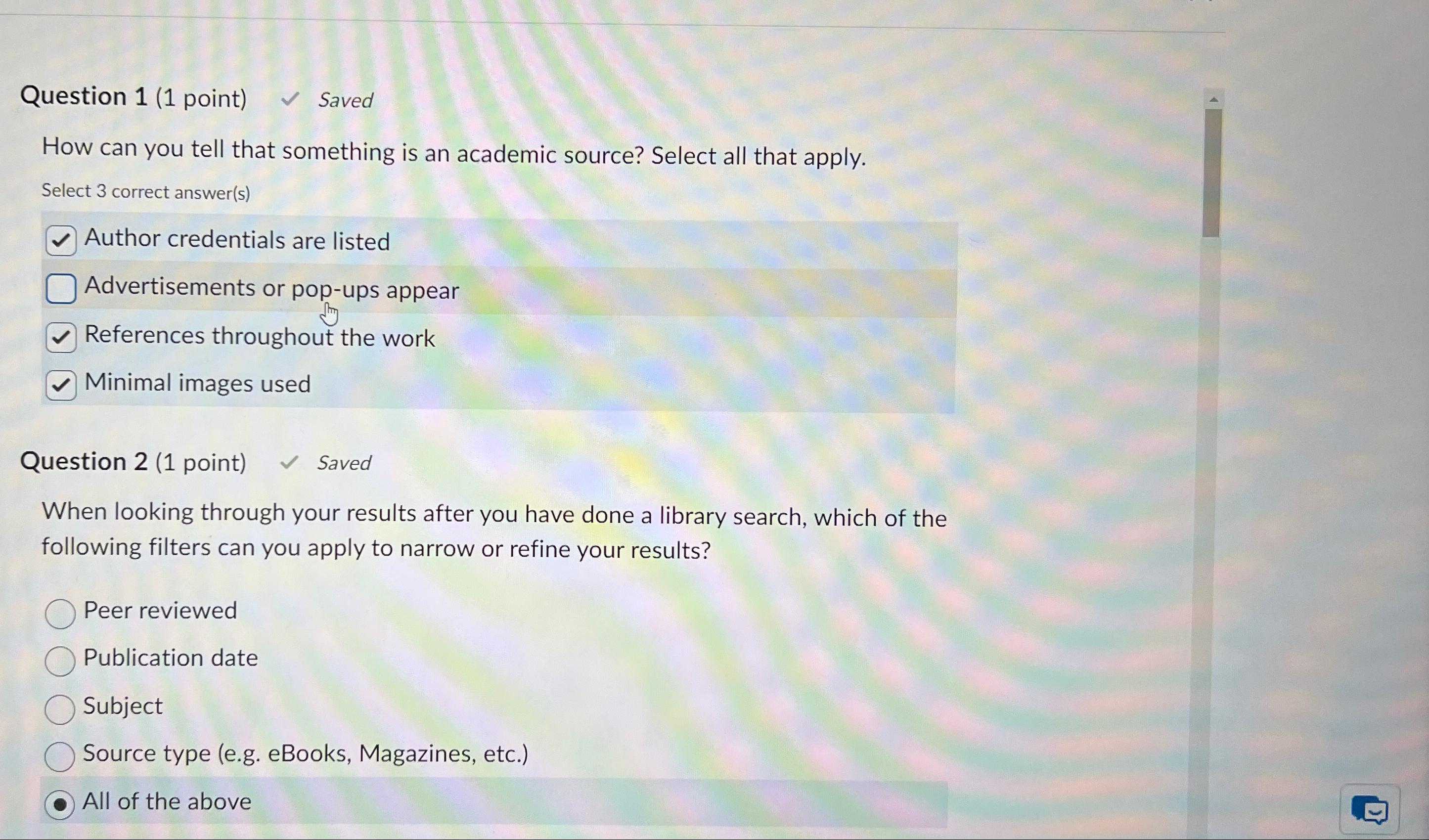 Solved Question 1 (1 ﻿point) ﻿SavedHow can you tell that | Chegg.com