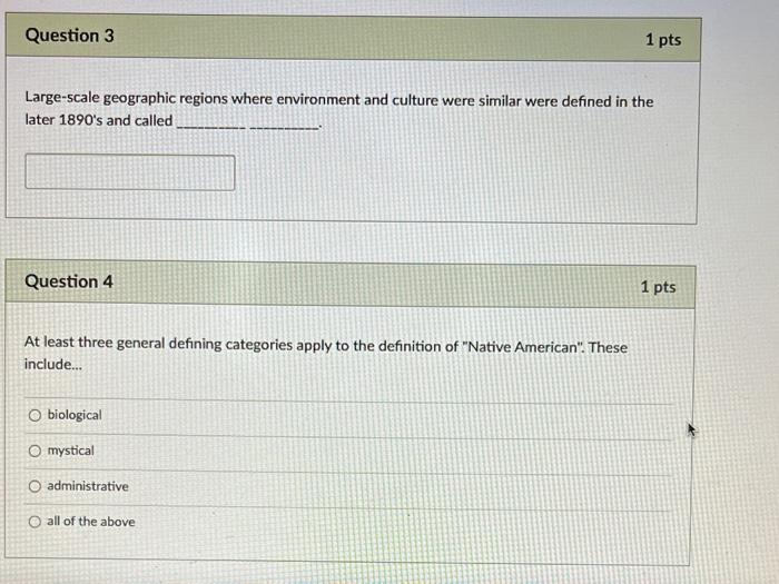 Large-scale geographic regions where environment and | Chegg.com