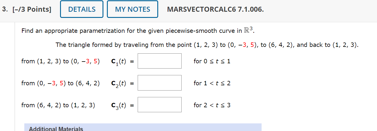 Solved Points]Find an appropriate parametrization for the | Chegg.com