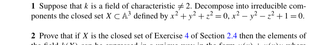 Solved 1 ﻿Suppose that k ﻿is a field of characteristic ≠2. | Chegg.com