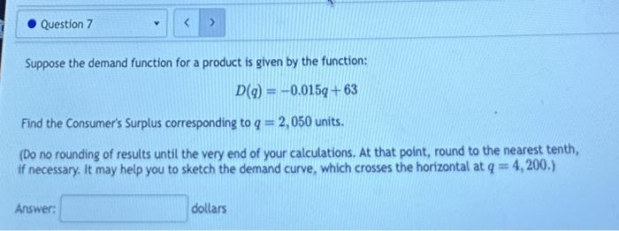 Solved Suppose the demand function for a product is given by | Chegg.com