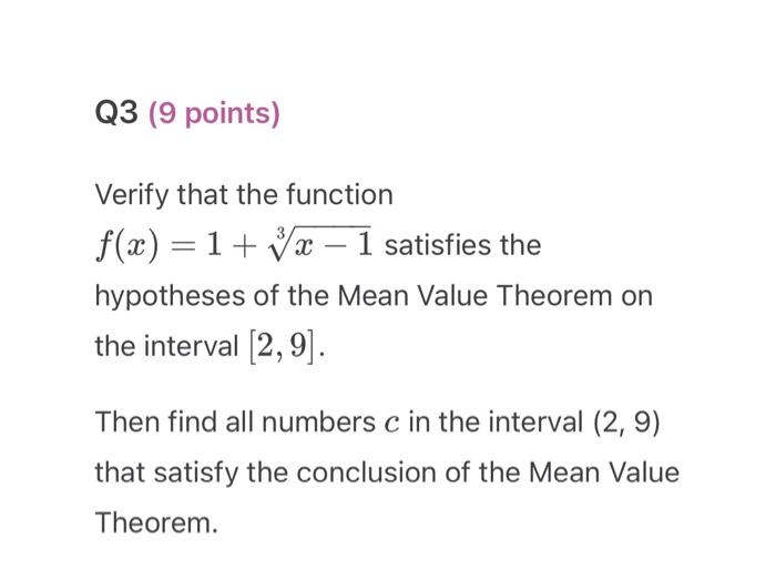 Solved Verify that the function f(x)=1+3x−1 satisfies the | Chegg.com