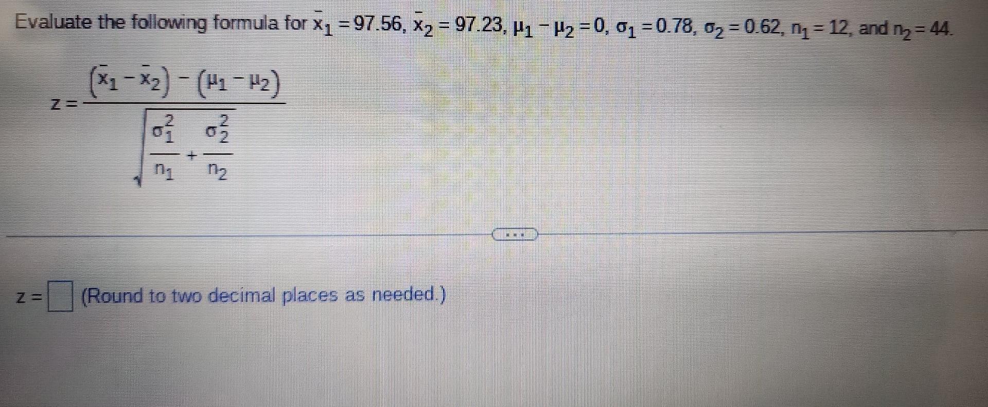 Solved Evaluate the following formula for | Chegg.com