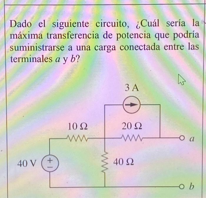 Solved Dado el siguiente circuito, ¿Cuál sería la máxima | Chegg.com