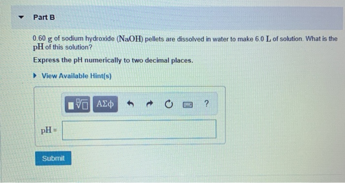 Solved pH is a logarithmic scale used to indicate the | Chegg.com
