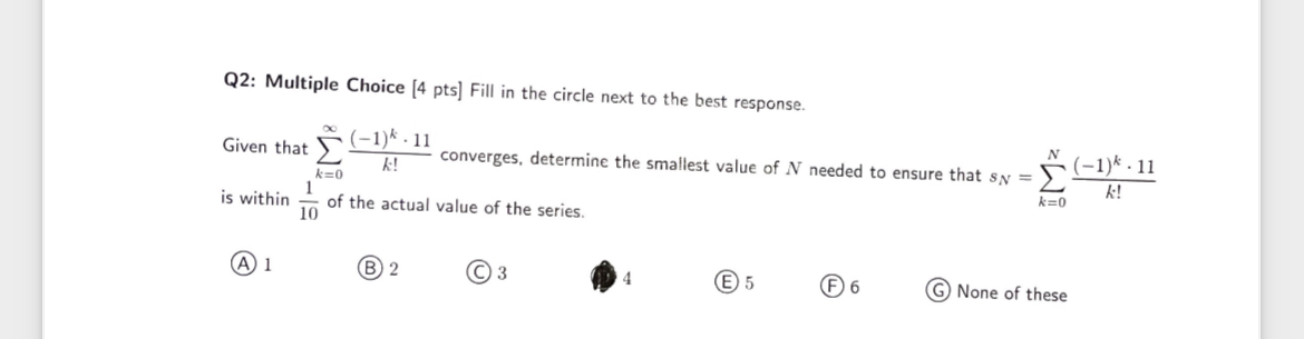 Solved by an EXPERT Q2: Multiple Choice [4 ﻿pts] ﻿Fill in the circle next | Chegg.com