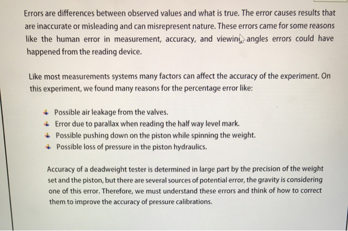Solved Errors are differences between observed values and | Chegg.com