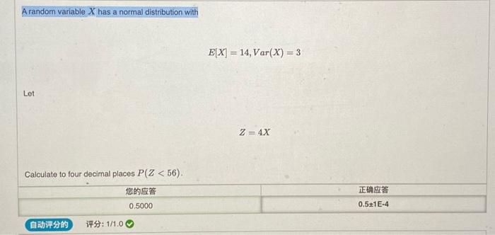Solved A random variable X has a normal distribution with | Chegg.com