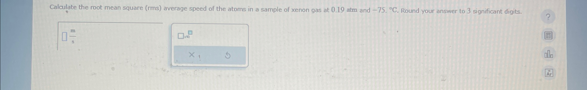 Calculate the root mean square ( ms ﻿average speed of | Chegg.com