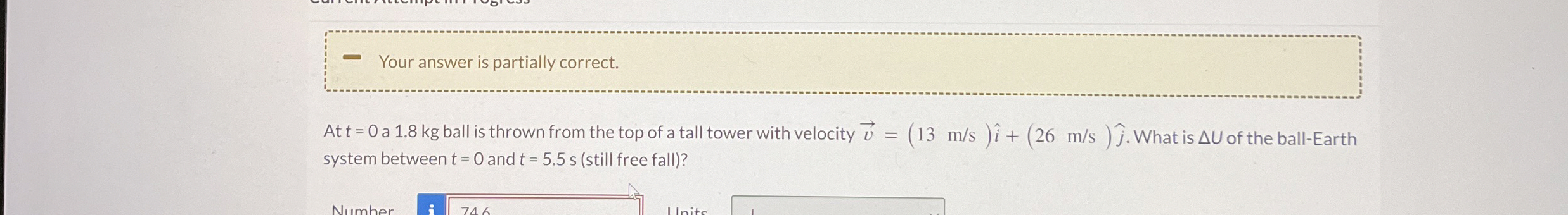Solved Your answer is partially correct.At t=0 ﻿a 1.8 ﻿kg | Chegg.com