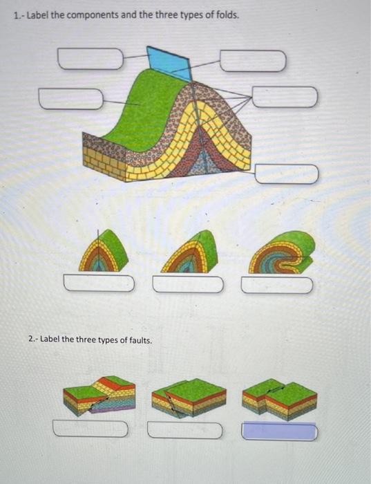 Solved 1.-Label the components and the three types of folds. | Chegg.com