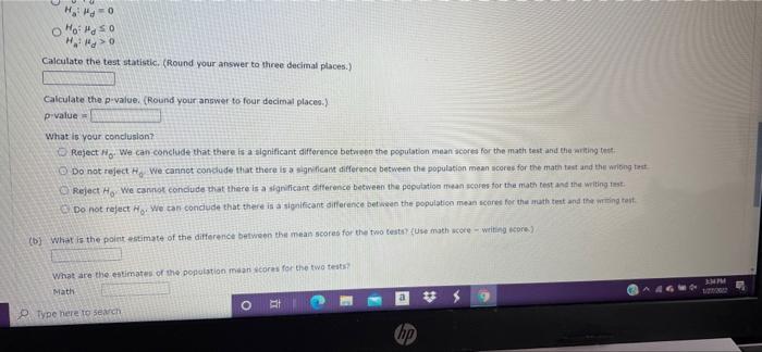 Solved A standardized exam consists of three parts: math, | Chegg.com