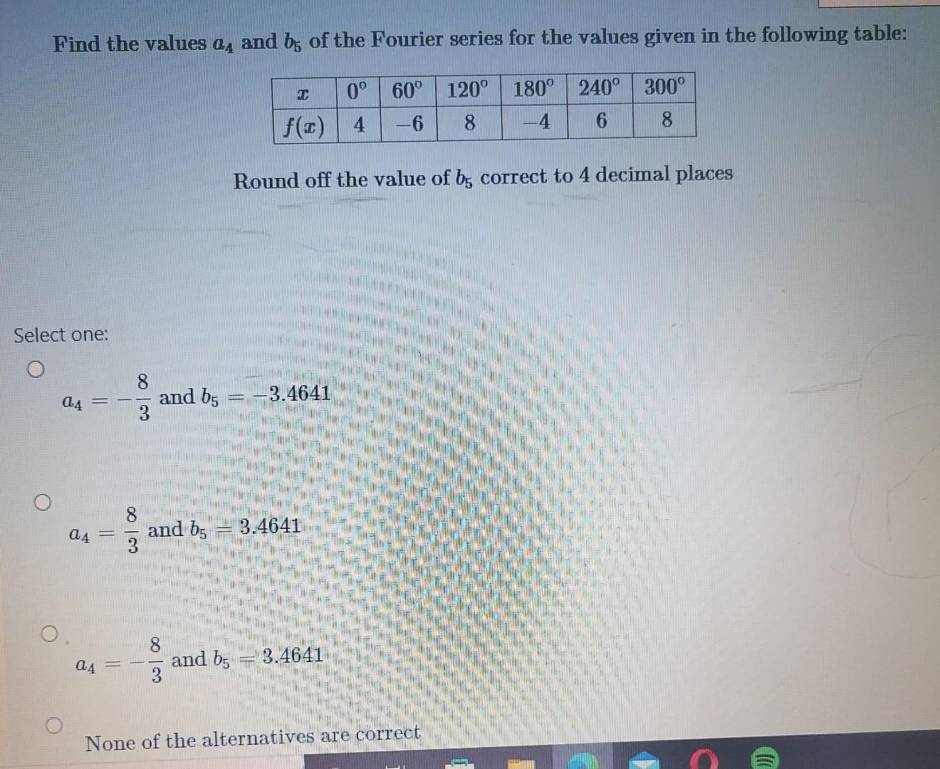 Solved Find the values a4 and by of the Fourier series for | Chegg.com