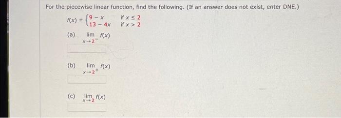 Solved For the piecewise linear function, find the | Chegg.com