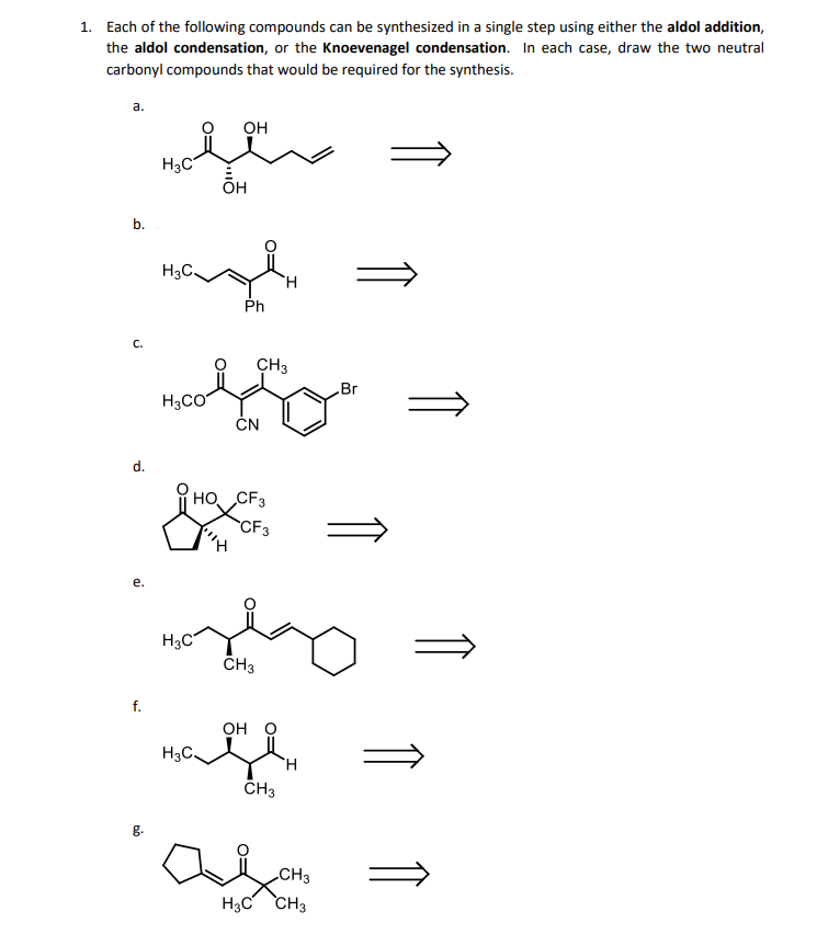 Each of the following compounds can be synthesized in | Chegg.com