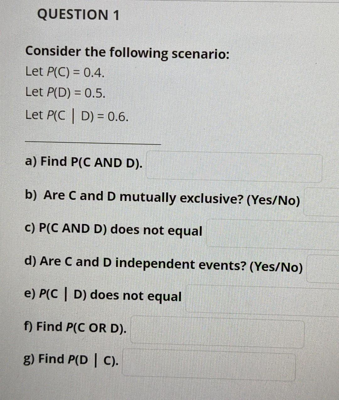 Solved QUESTION 1 Consider the following scenario: Let | Chegg.com