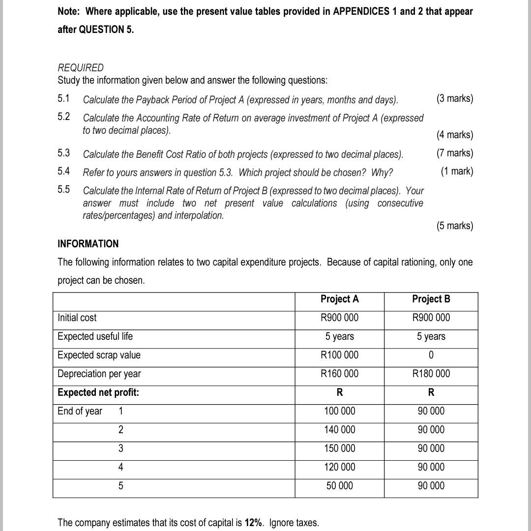 Solved Note: Where applicable, use the present value tables | Chegg.com