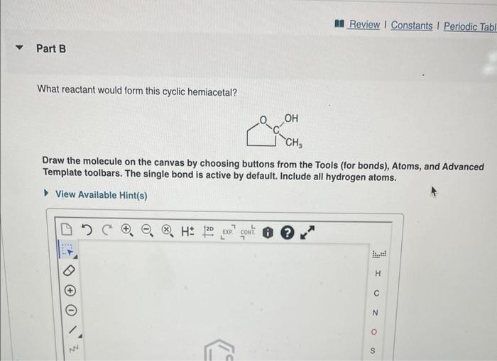 Solved identify the cyclic hemiacetal form each molecule. | Chegg.com