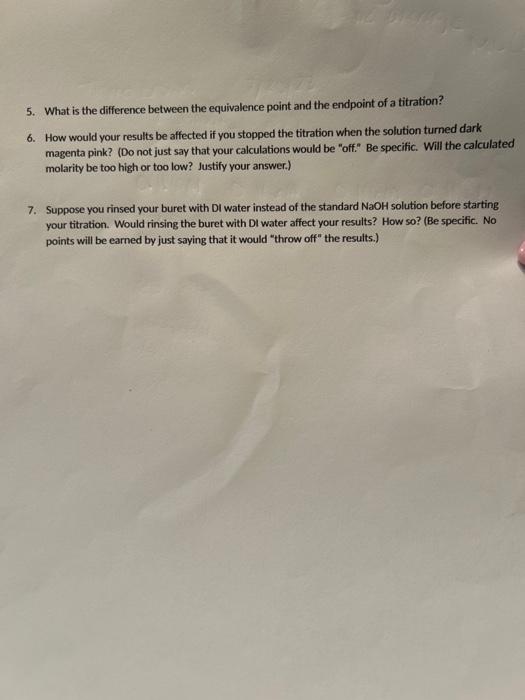 Solved Data Analysis 1. Show the calculation of moles of | Chegg.com