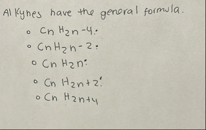 Solved Allyhes have the general formula.CnH2n-4 ﻿:CnH2n-2 | Chegg.com