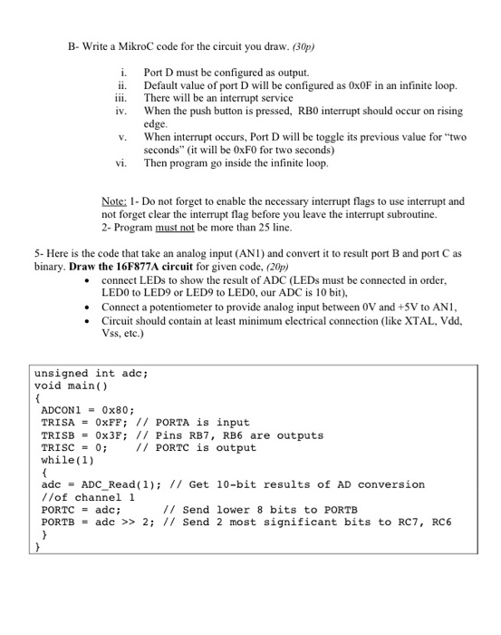 Solved 1. What is the basic definition of a microcontroller, | Chegg.com