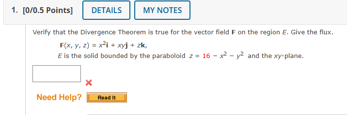 Solved Verify that the Divergence Theorem is ﻿true for the | Chegg.com