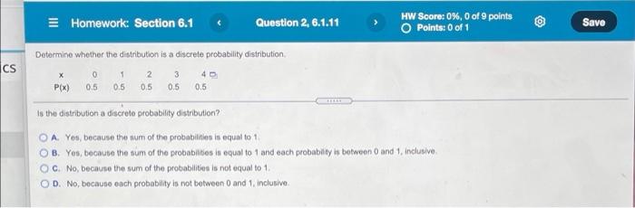 Solved Homework Section 6 1 Question 1 6 1 9 Hw Score 0