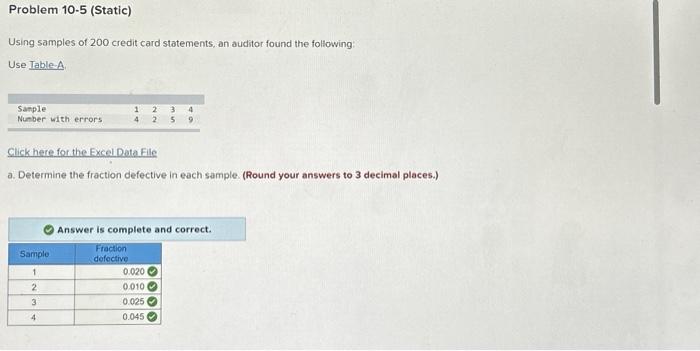 Solved Using samples of 200 credit card statements, an | Chegg.com