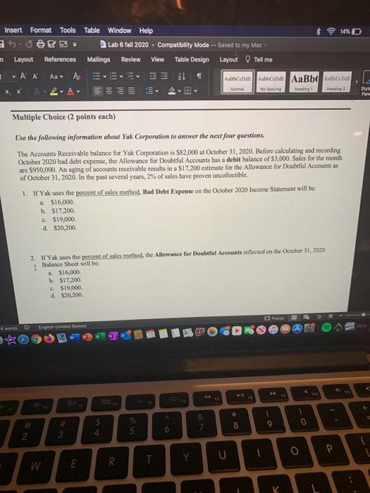 Solved iew Insert Format Tools Table Window Help 15% S-UDE. | Chegg.com