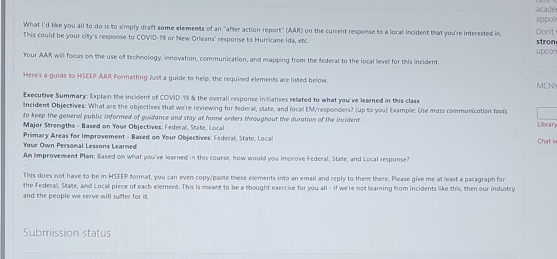 Solved What l'd like you all to do is to simply draft some | Chegg.com